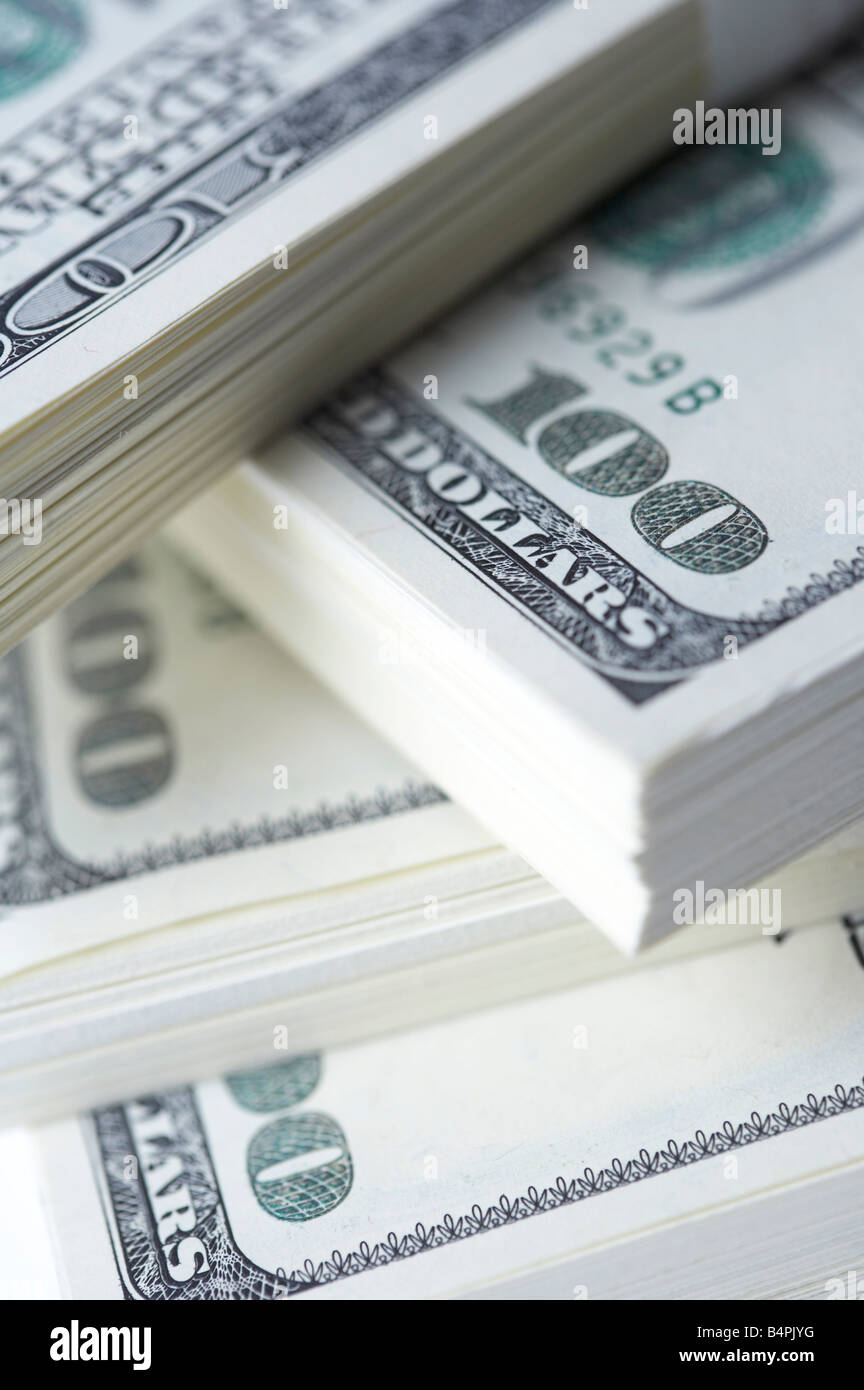 US paper currency note bundles Stock Photo - Alamy