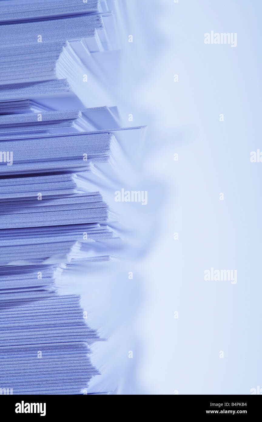 Stack of papers, close-up Stock Photo - Alamy