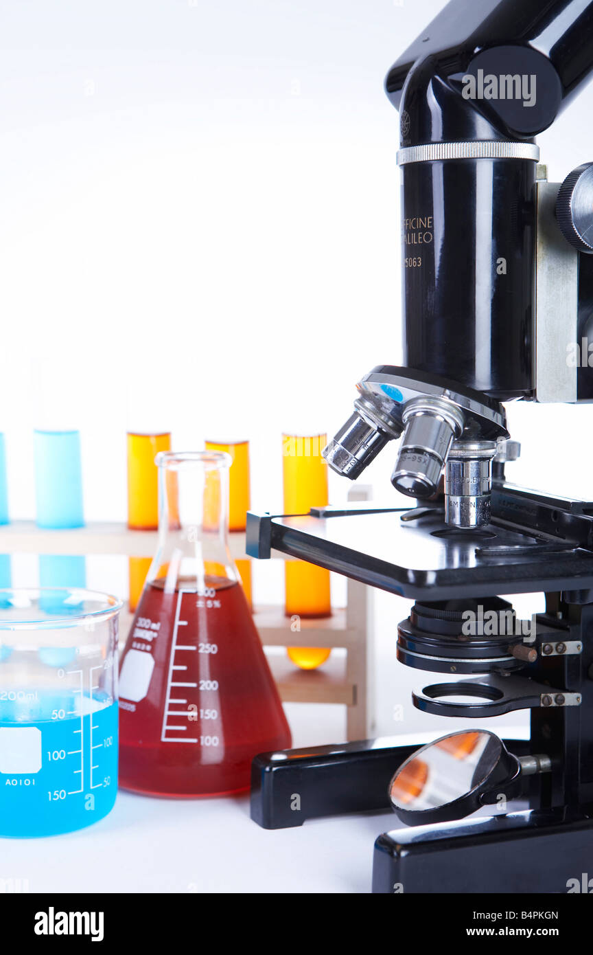 Microscope and other laboratory equipment Stock Photo - Alamy