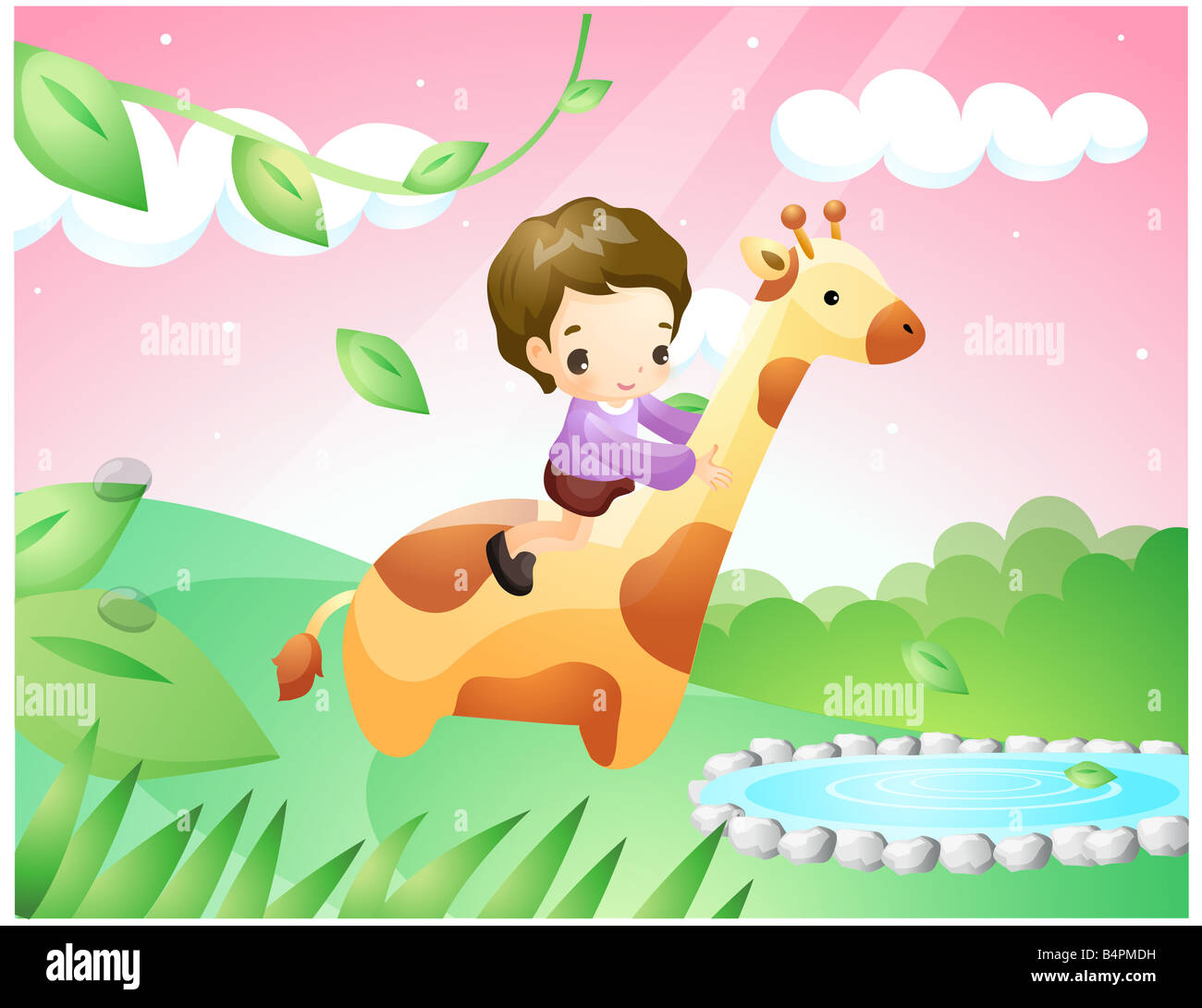 Giraffe Riding A Giraffe