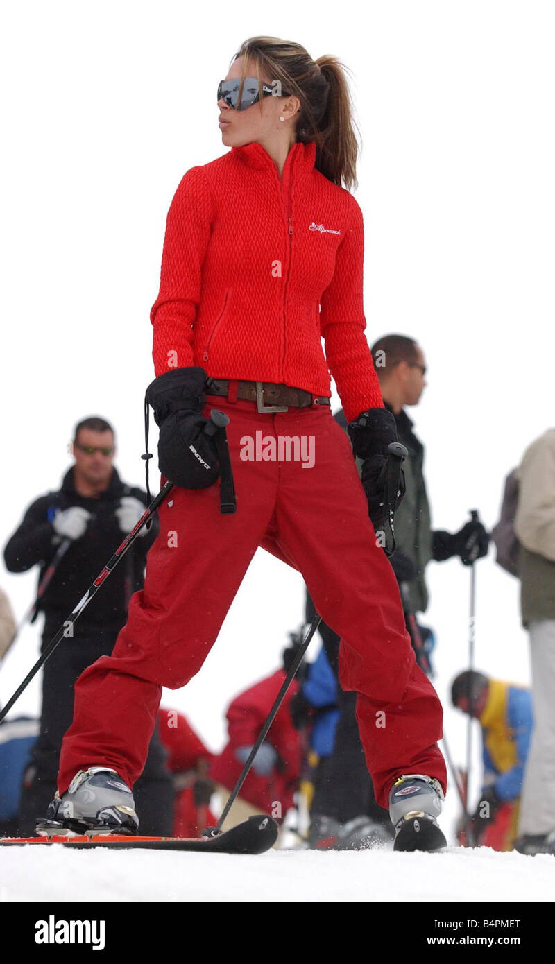 Victoria beckham april 2004 skiing hi-res stock photography and images ...