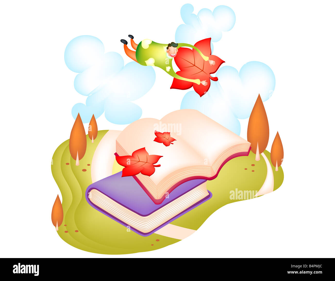 Digital composite image of open book Cut Out Stock Images & Pictures ...