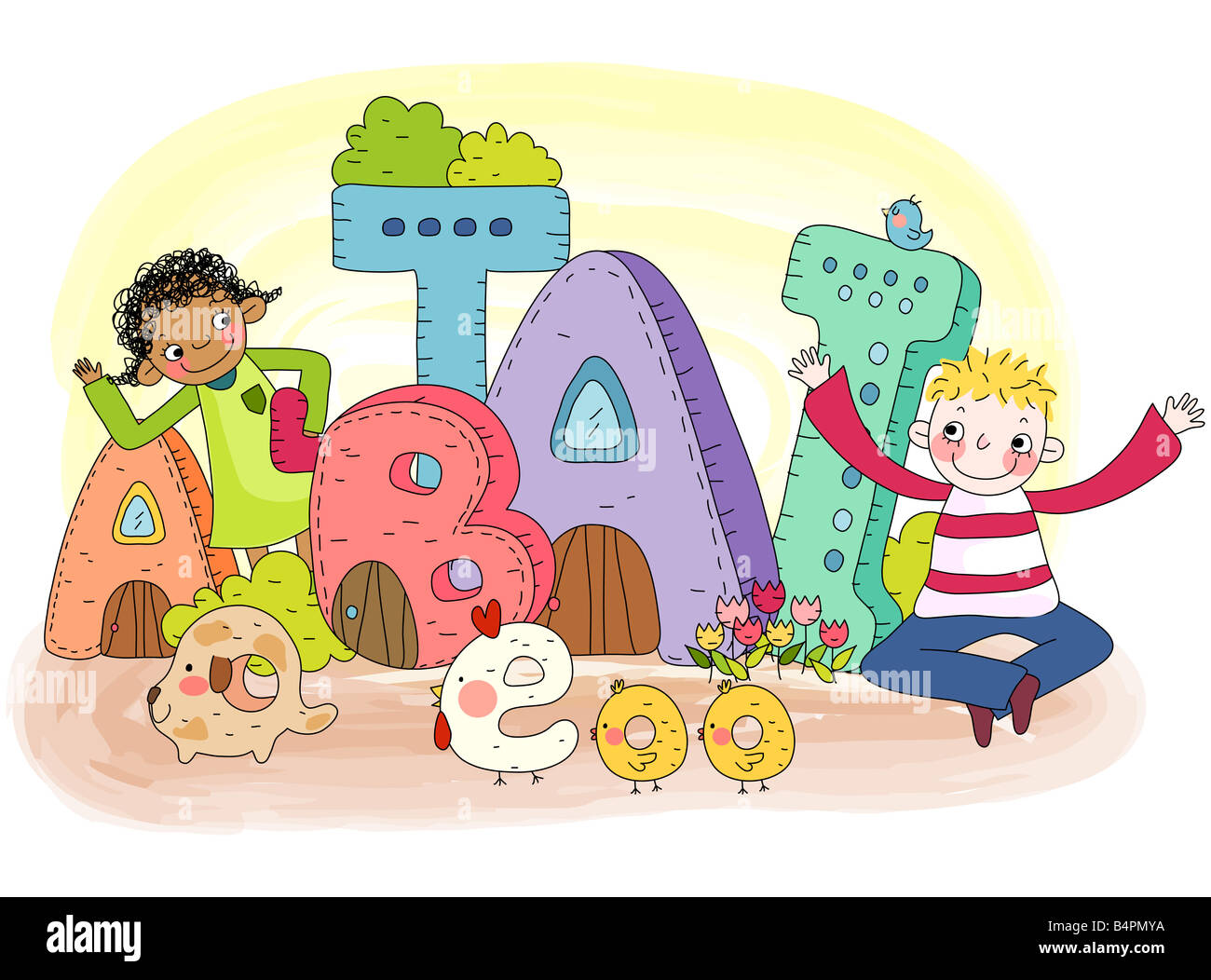 Children playing with toys Cut Out Stock Images & Pictures - Alamy