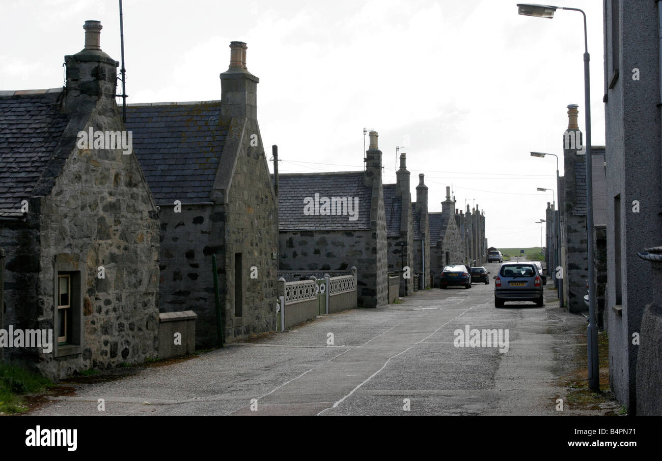 A small local street in the village of Inverallochy in North East ...