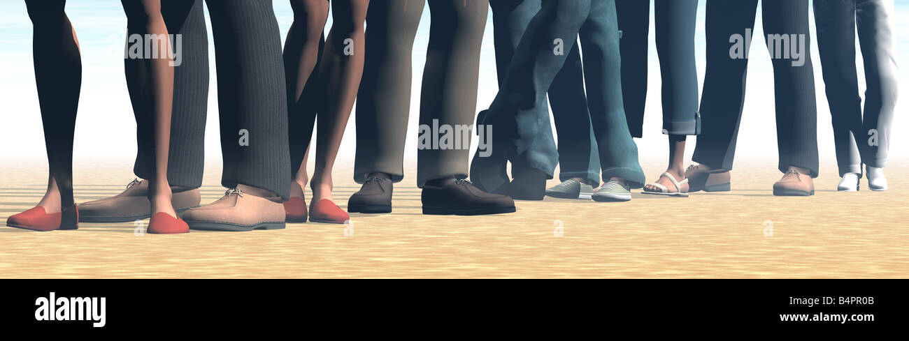 Standing in line Stock Photo - Alamy