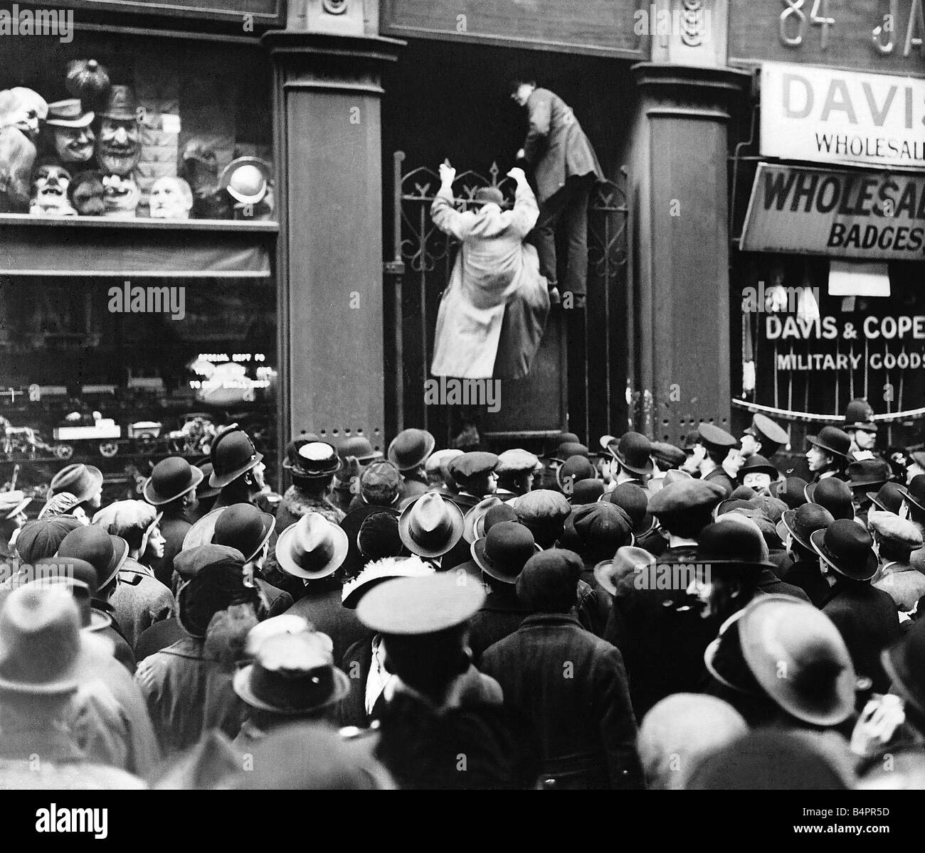 No conscription meeting at Devonshire House Bishopsgate London 1916 ...