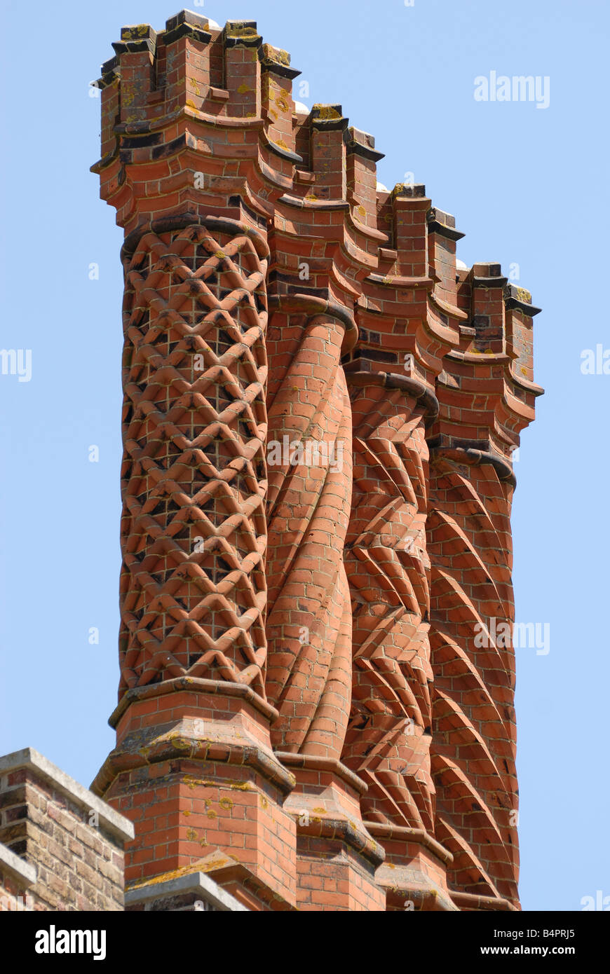 Tudor Chimneys, Hampton Court Palace Stock Photo - Alamy