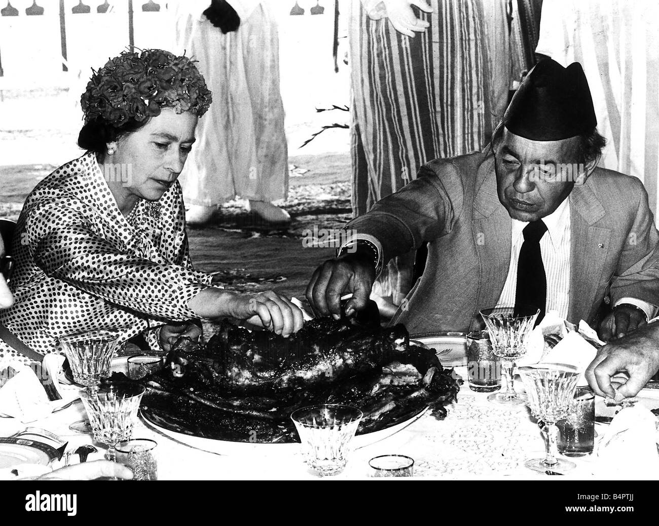 Queen Elizabeth II in Morocco October 1980 The Queen and King Hassan ...