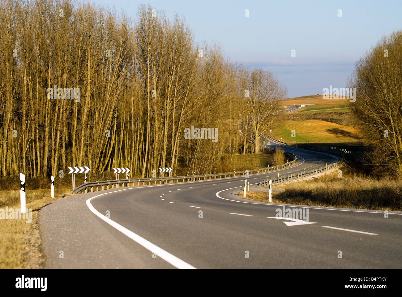 empty road in rural spain Stock Photo - Alamy
