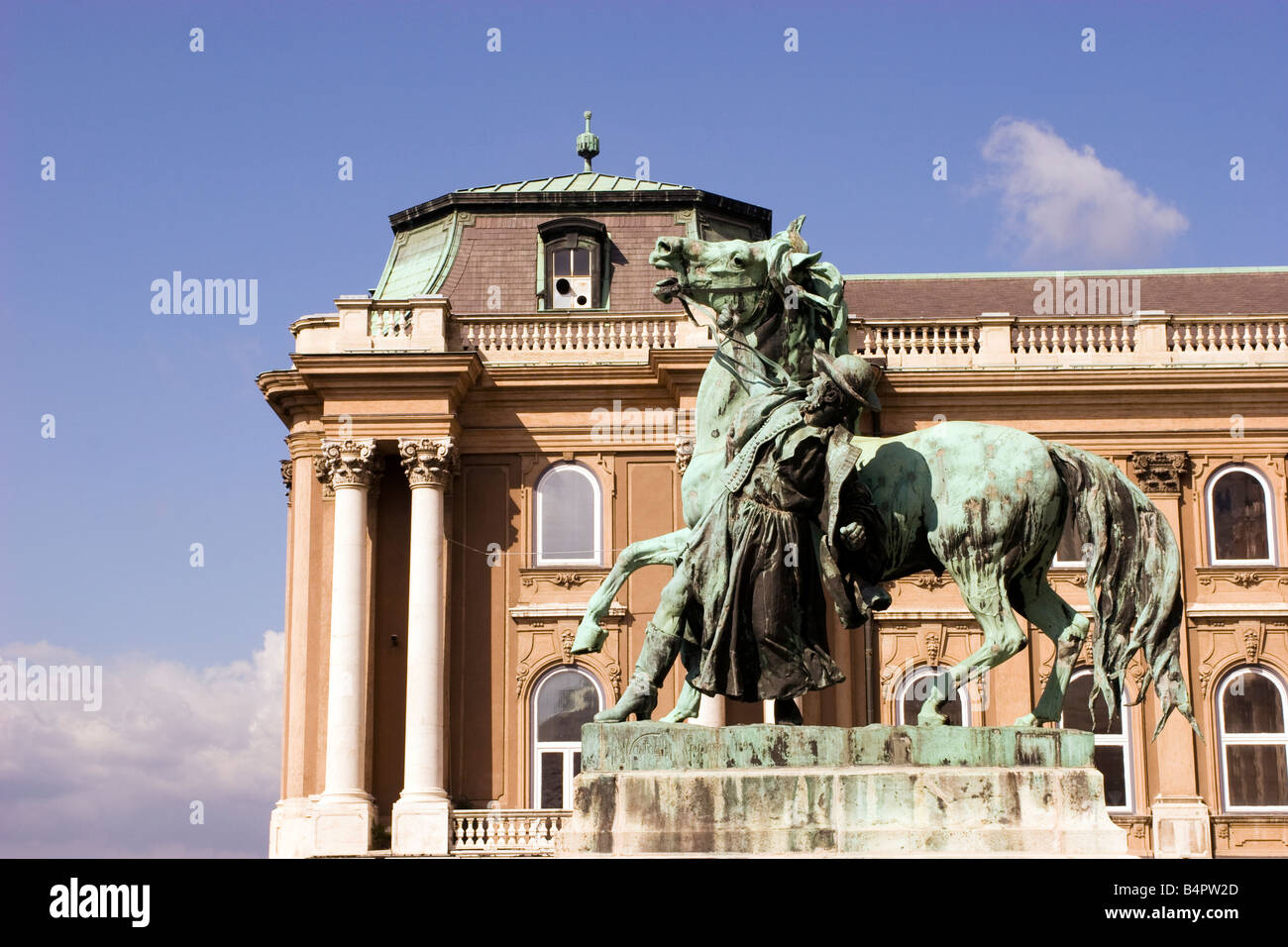 Statues within the castle enclosure of Buda Castle (Budavar) in ...
