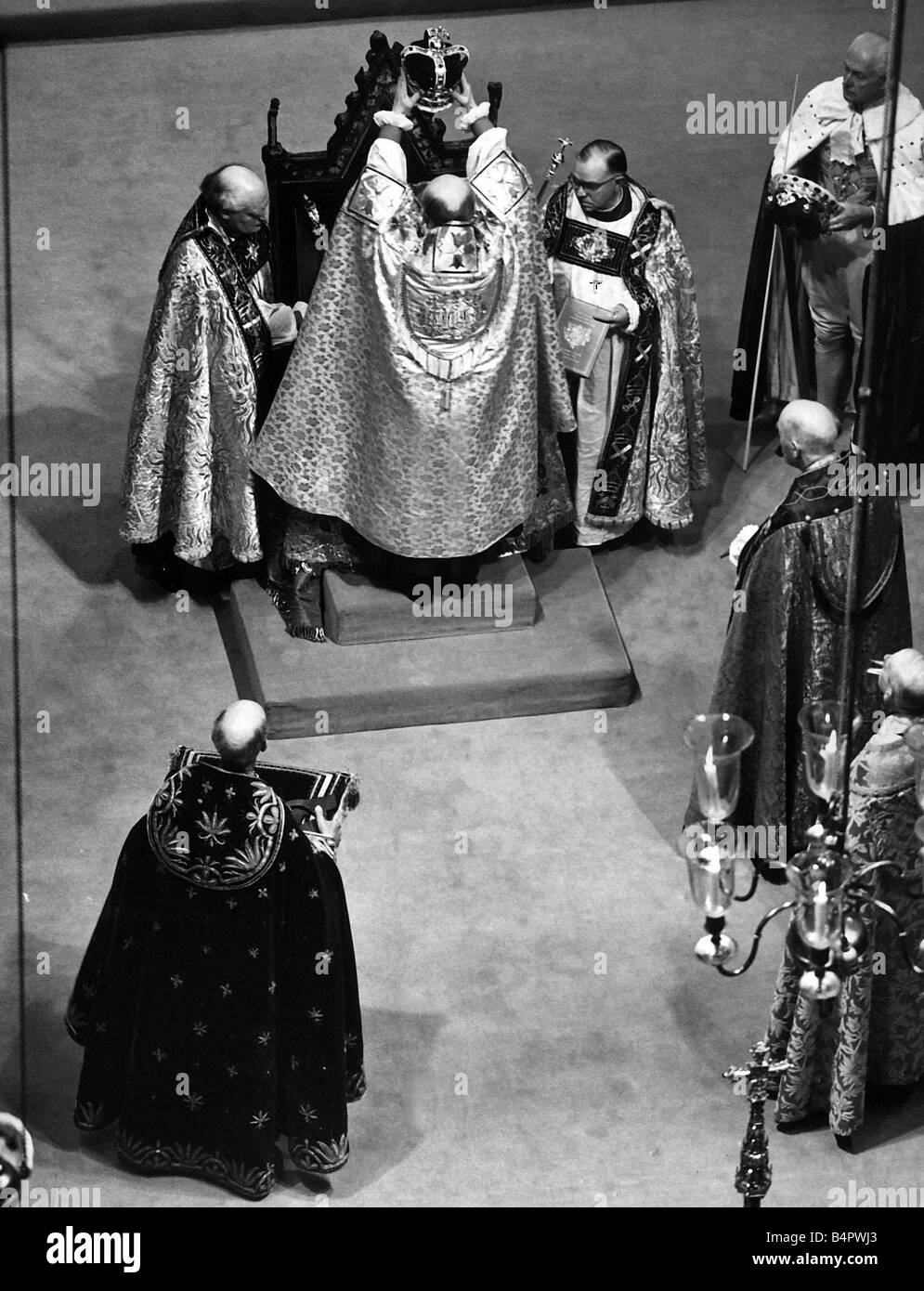 Queen Elizabeth is crowned at her Coronation in Westminster Abbey June ...