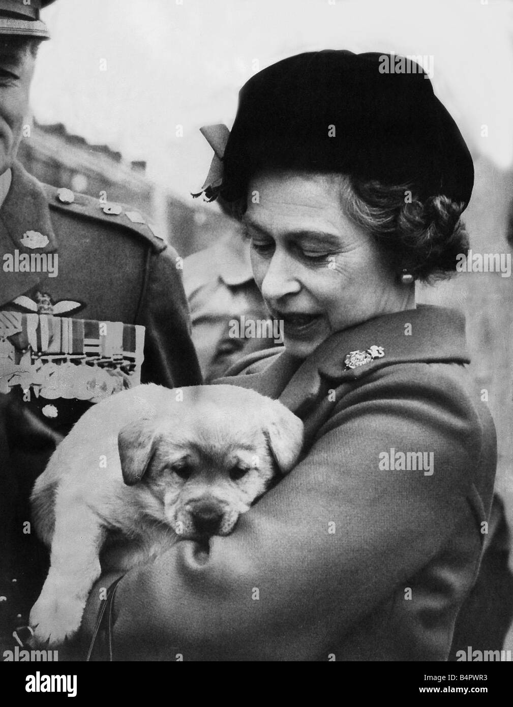 Royalty queens queen elizabeth ii puppy cute dog 1970s hi-res stock ...