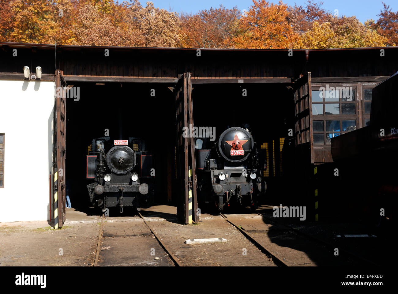 Historical steam locomotives exhibit hi-res stock photography and ...