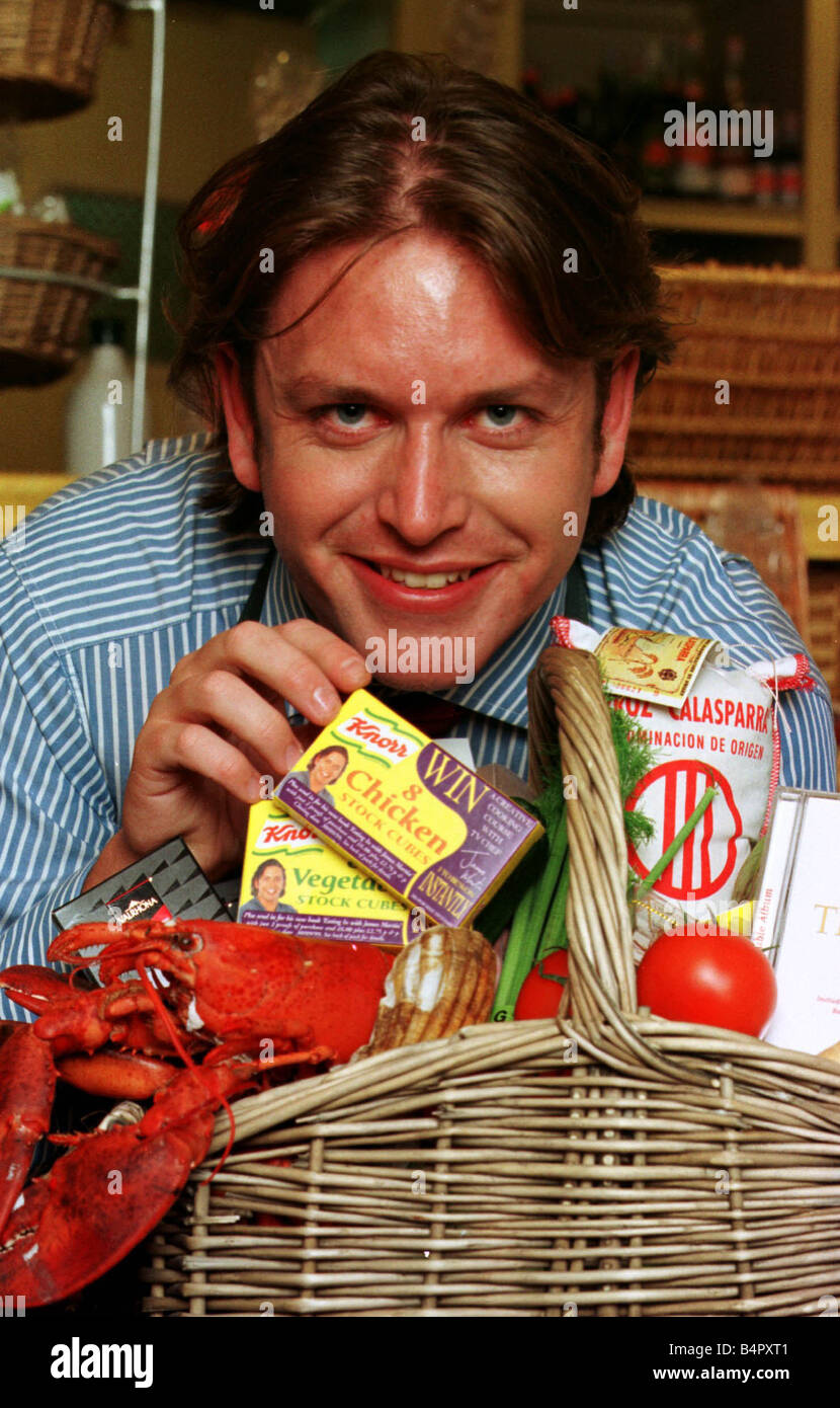 Tv Chef James Martin January 1999 at his shop in Winchester Stock Photo ...