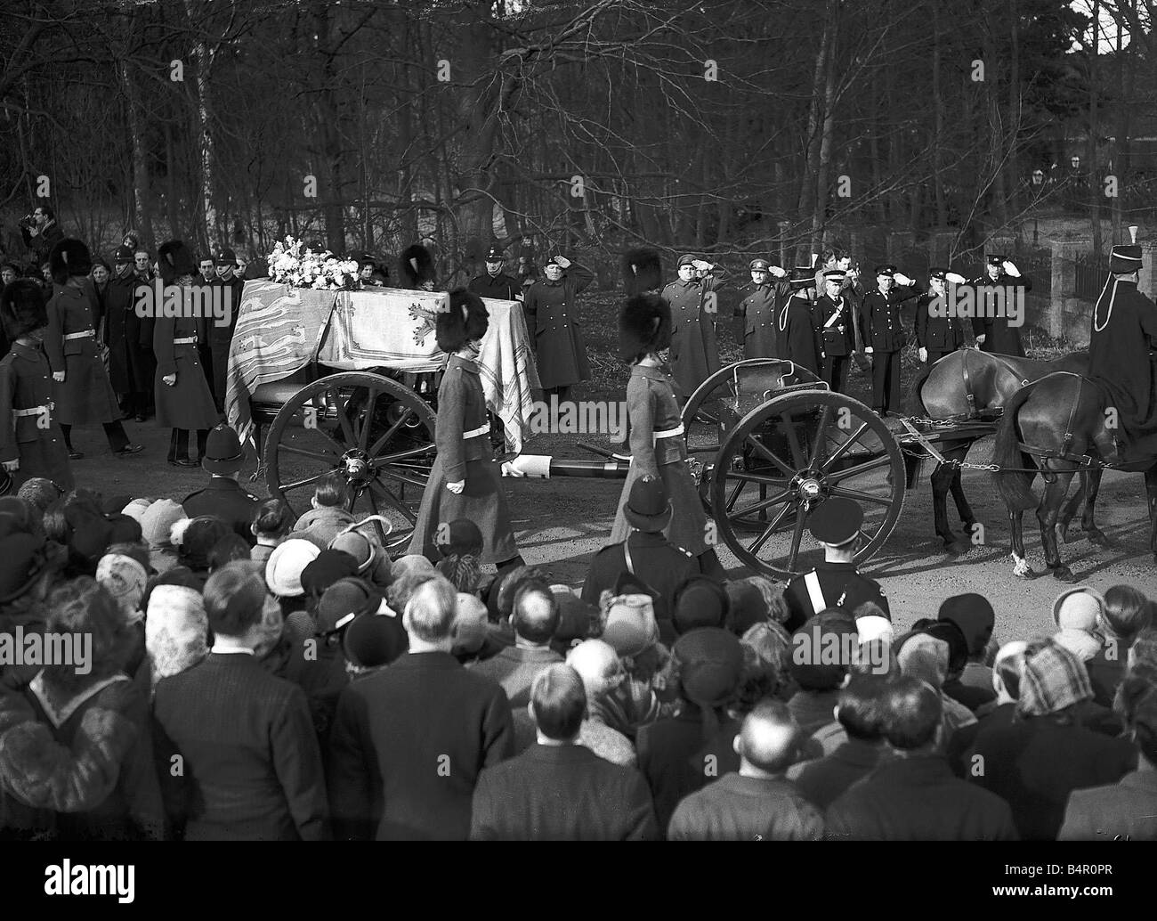 Funeral Procession of King George VI Feb 16 1952 Stock Photo - Alamy