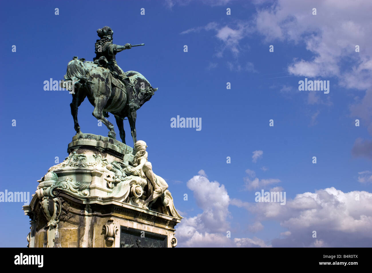 Statues within the castle enclosure of Buda Castle (Budavar) in ...