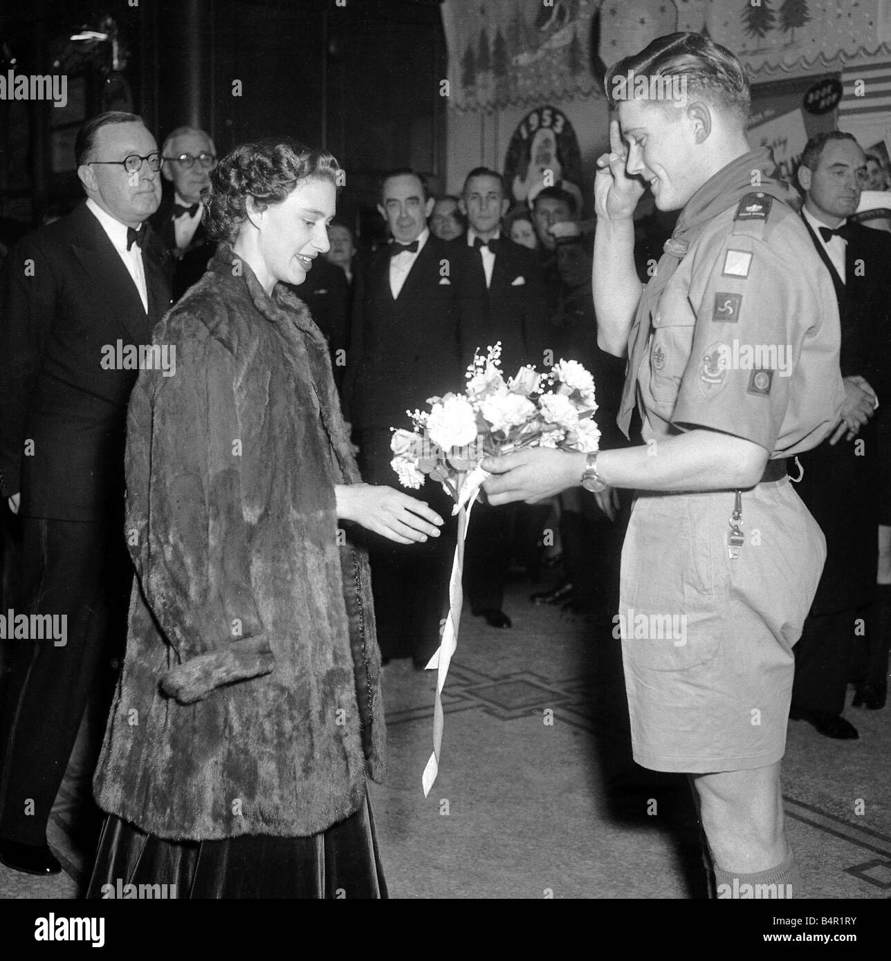 Princess Margaret Dec 1953 is introduce to the members of the cast at ...