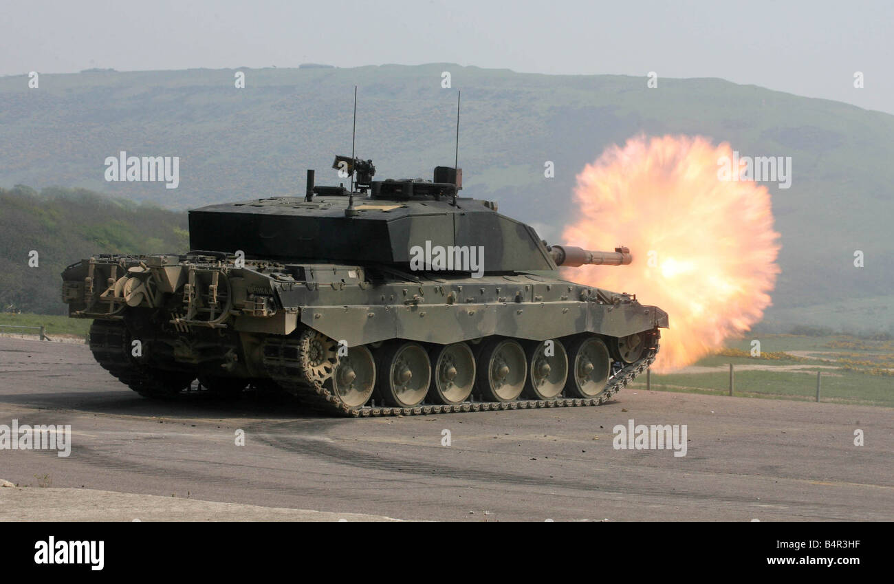 A Challenger 2 tank on the live firing range at Bindon where Prince ...
