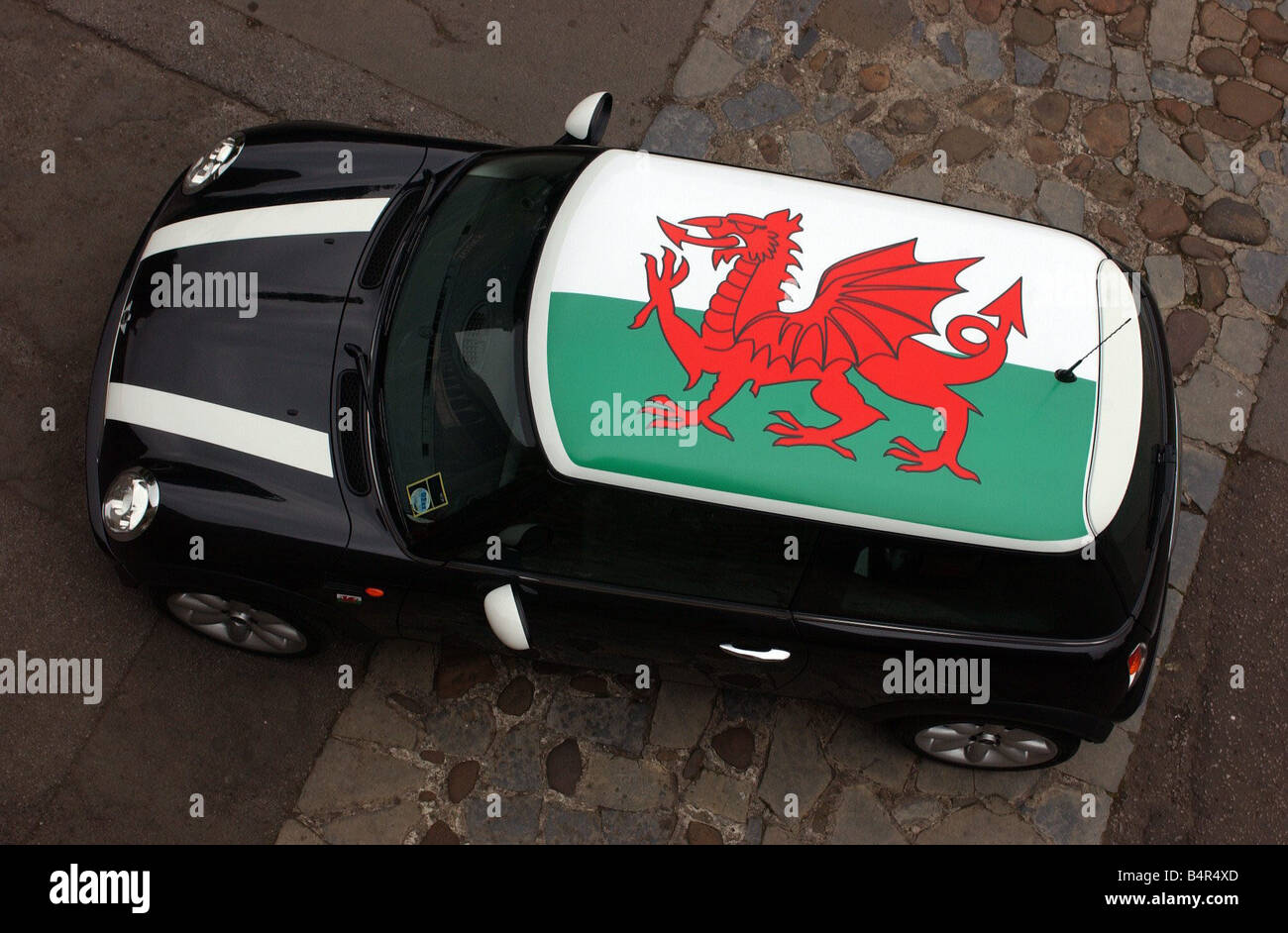 The new mini with Welsh livery 11th October 2005 Stock Photo - Alamy