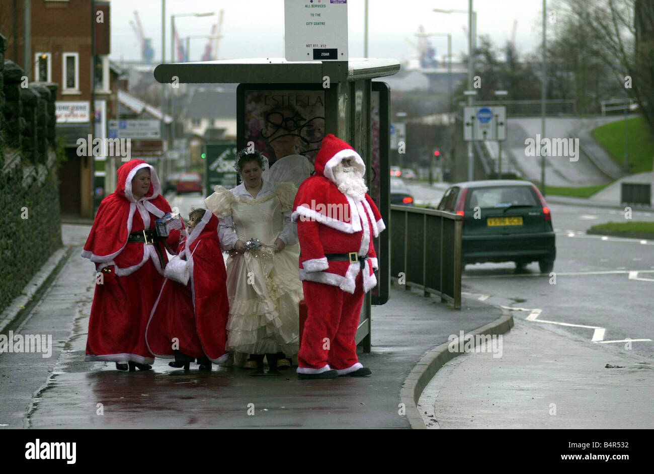 Spotted on the road to Swansea three Father Christmases and a fairy ...