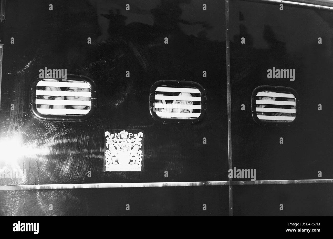 Crime IRA Guildford four being taken away during hearing Stock Photo ...