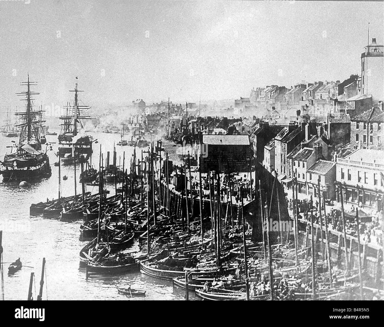 A view of North Shields Fish Quay a town located close to the mouth of ...
