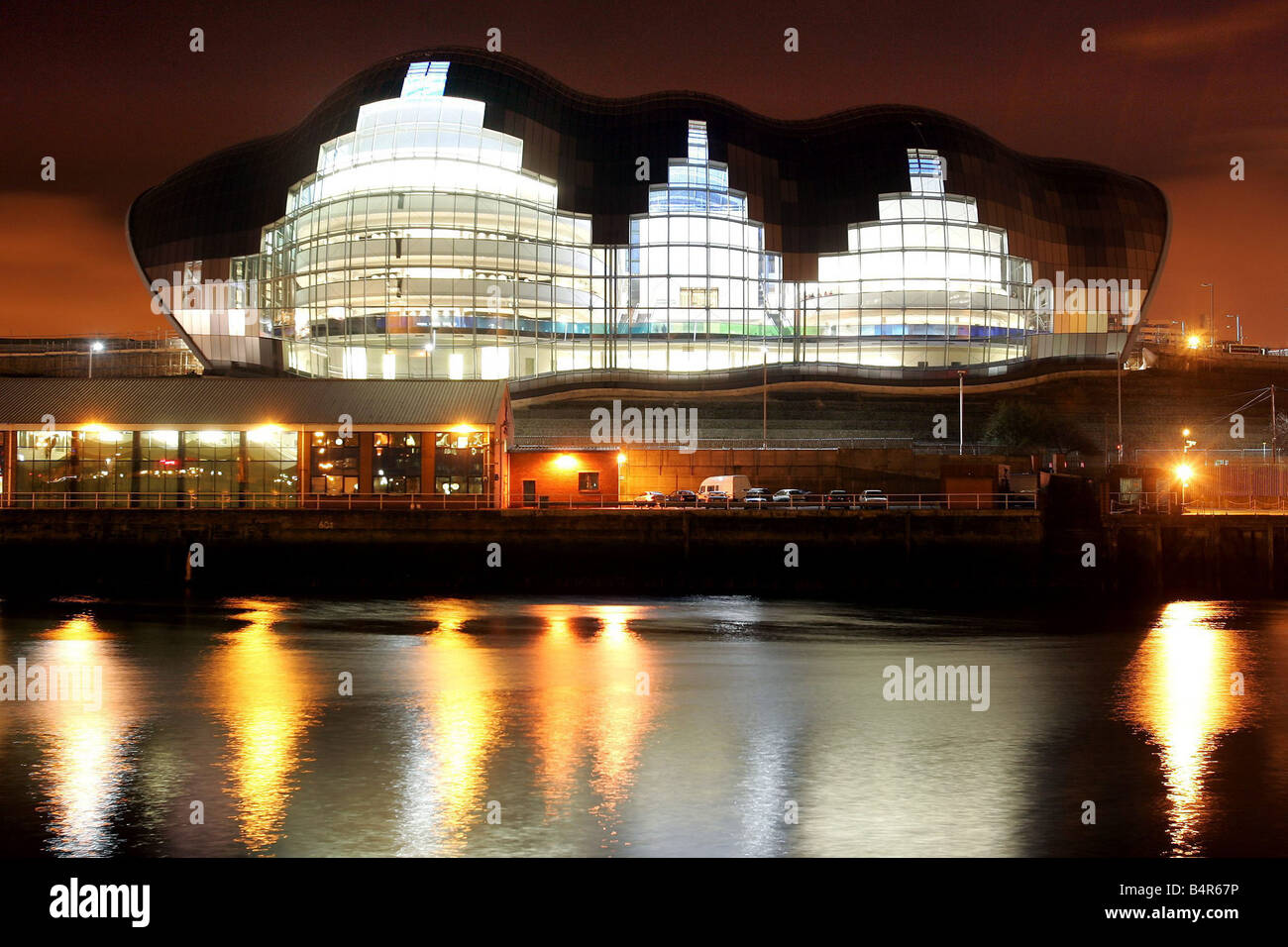 The Sage Gateshead at night 06 12 04 Stock Photo - Alamy
