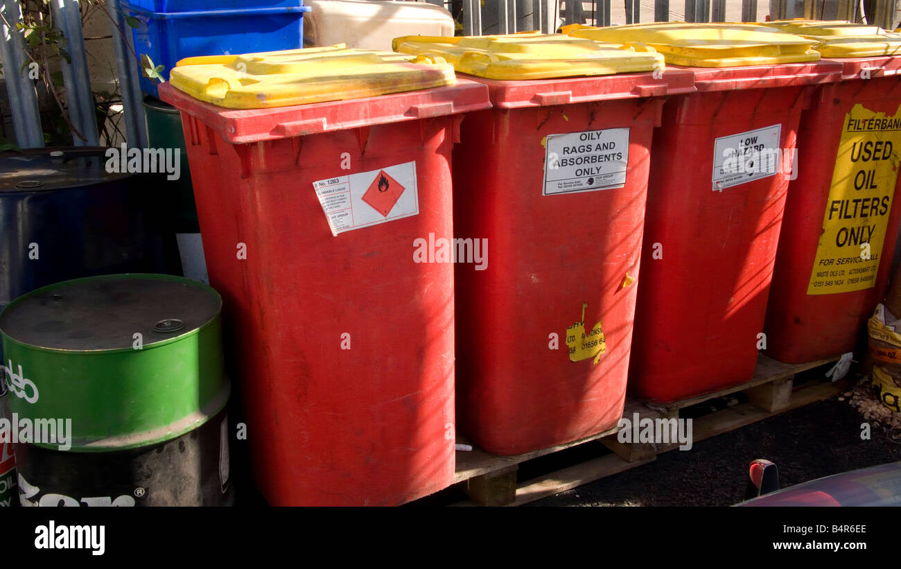Industrial reycling bins Stock Photo - Alamy