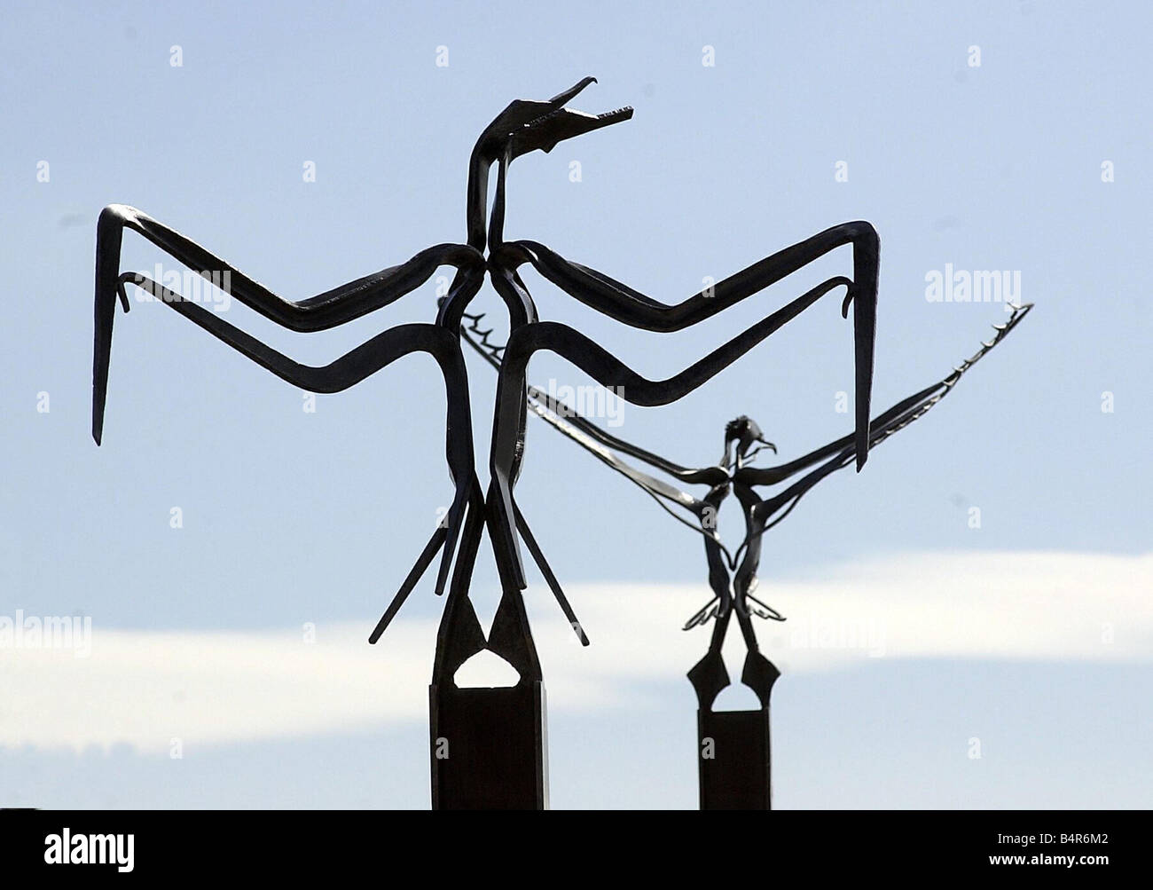 St Peter s Riverside Sunderland Taking Flight sculptures Stock Photo ...