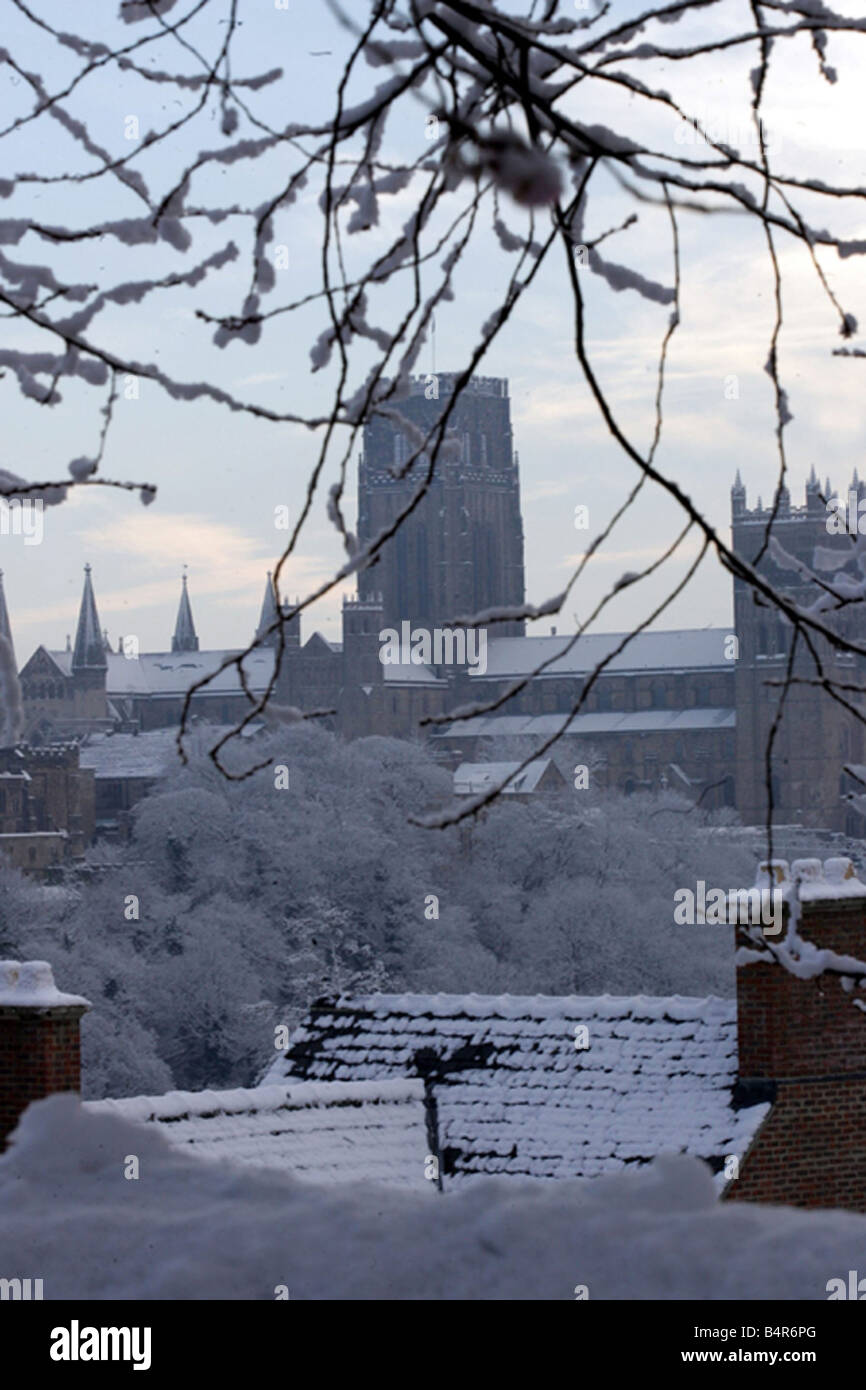 Winter Weather December 2005 Snow scenes at Durham Stock Photo - Alamy