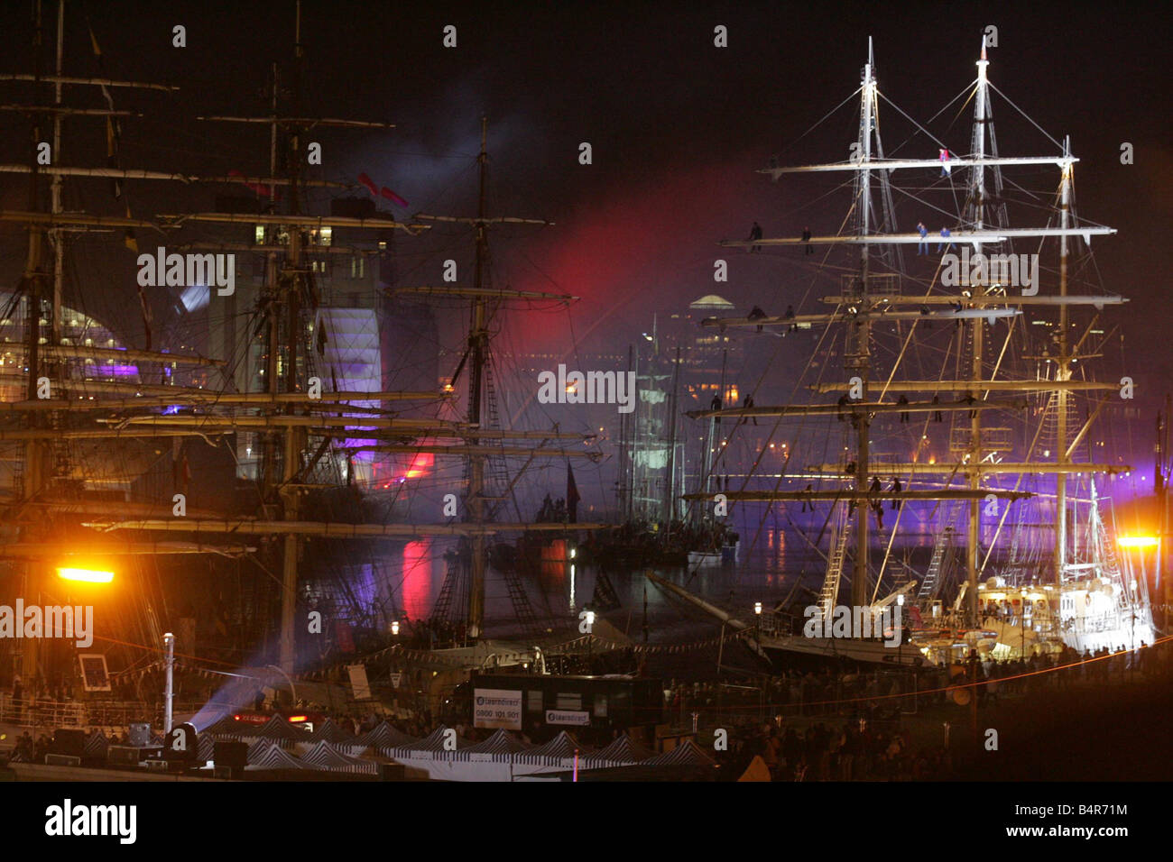 Tall Ships Race July 2005 Fireworks explode over the Tall Ships on The ...