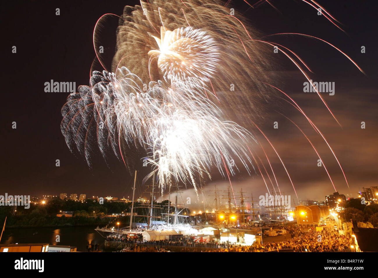 Tall Ships Race July 2005 Fireworks explode over the Tall Ships on The ...