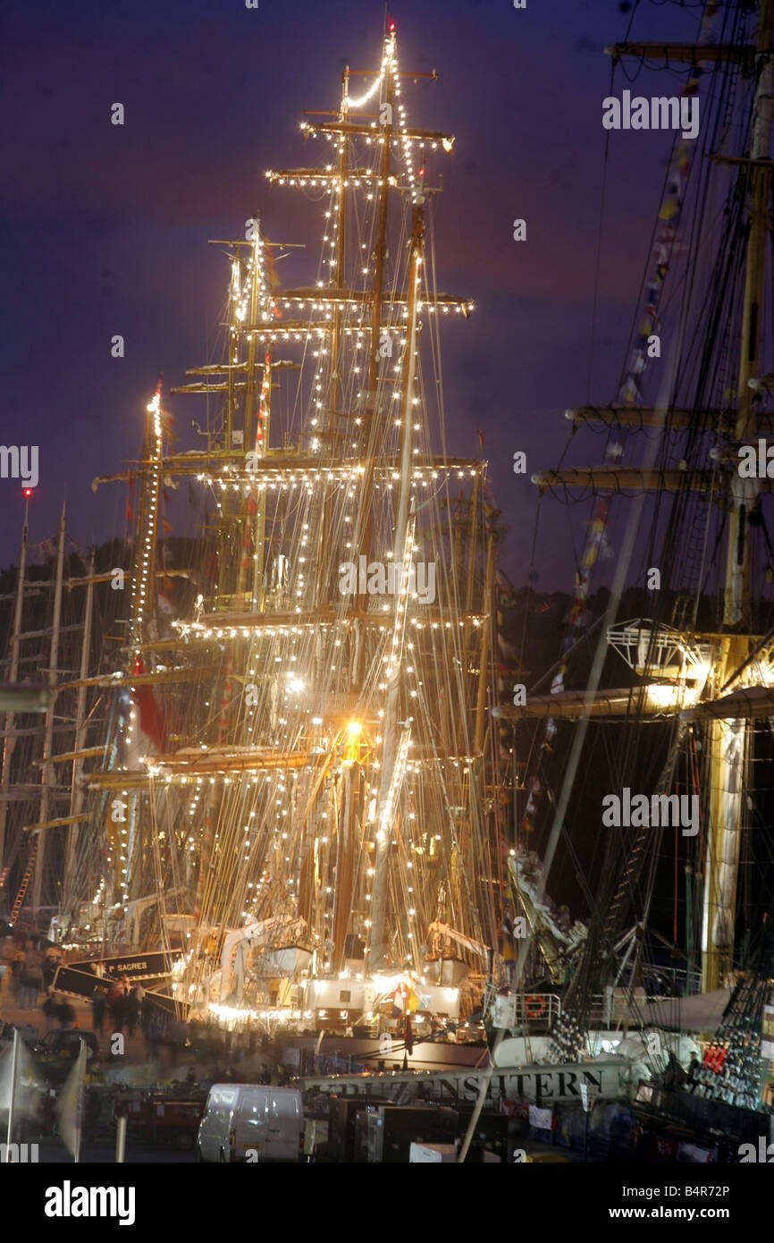 Tall Ships Race July 2005 The first night of the 2005 tall ships race ...