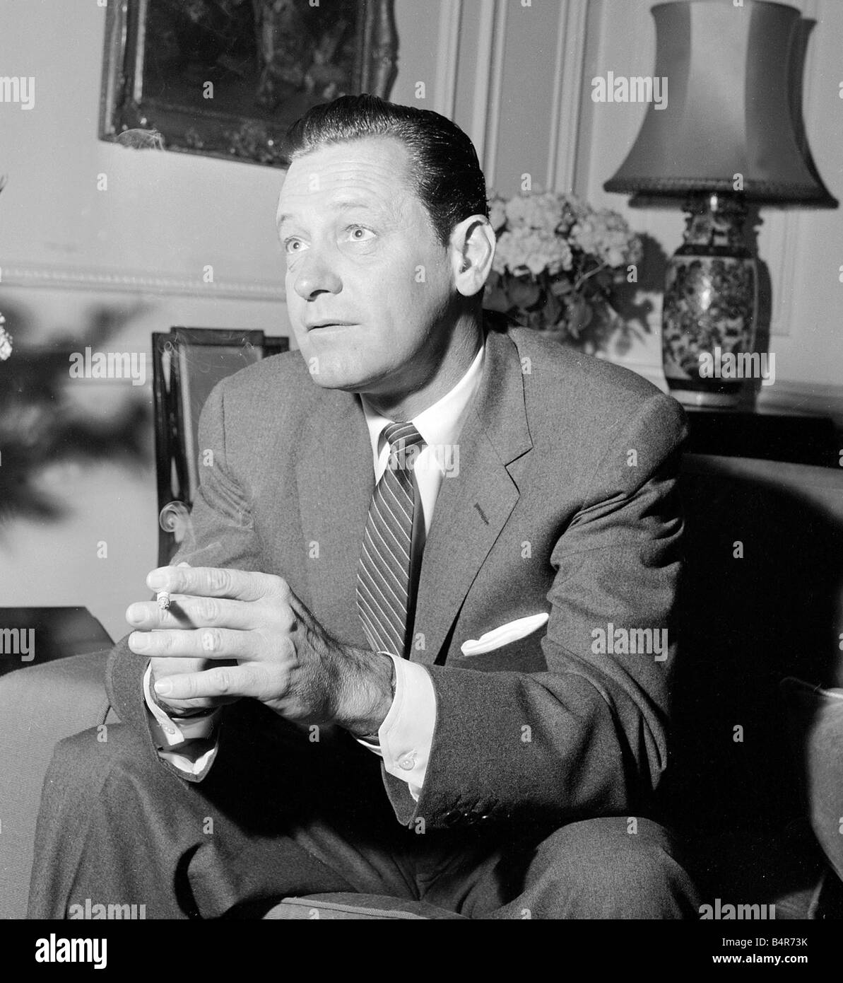 Actor William Holden photographed in his hotel room at the Connaught ...