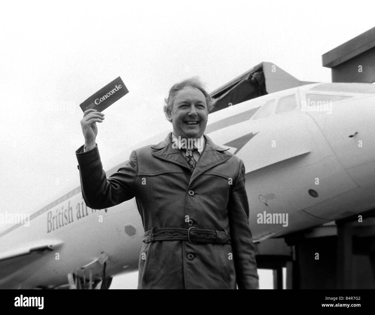 Millionaire airline owner Freddie Laker pictured at Heathrow airport ...
