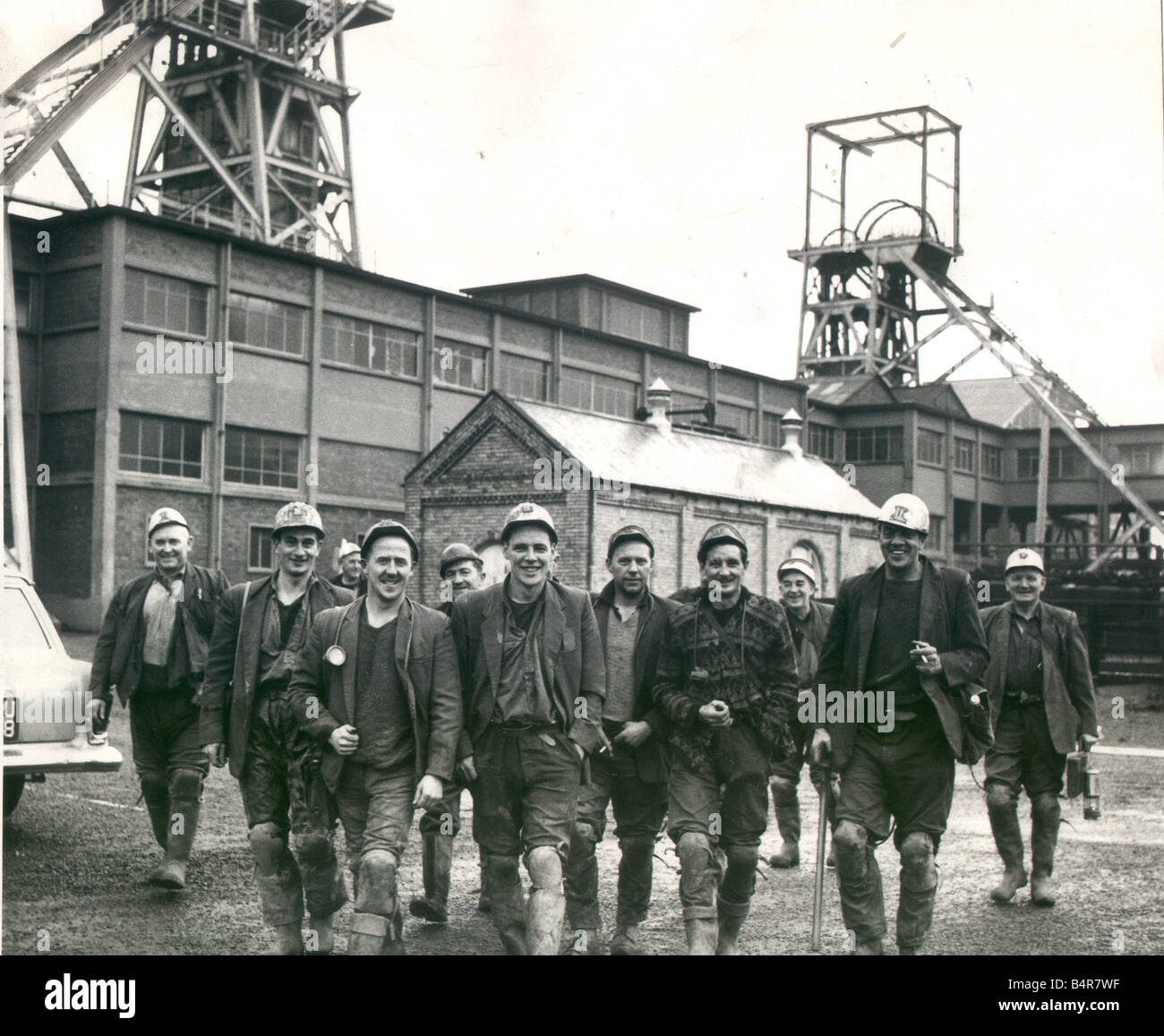 Linton Colliery Ashington with miners going down on the last shift ...