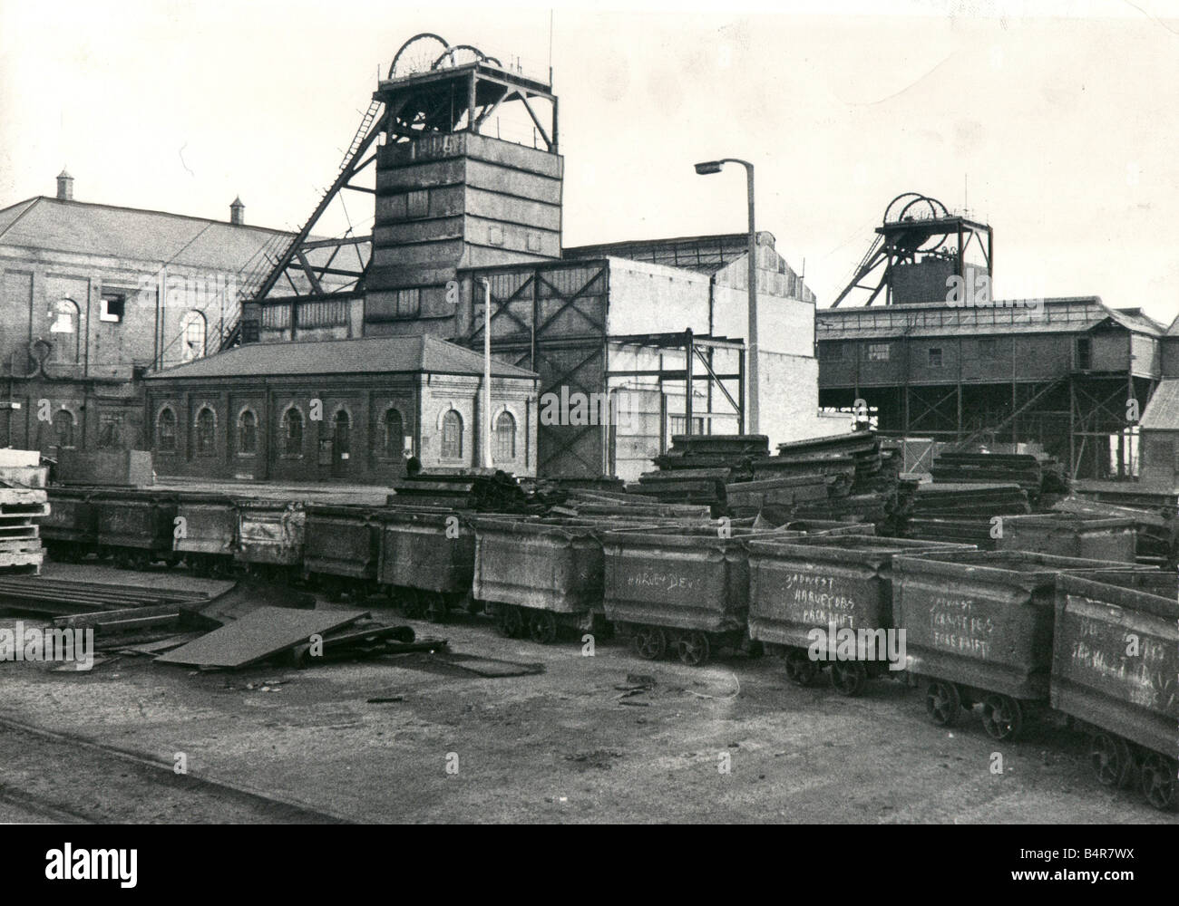 The twin shafts of Morrison Busty Colliery Annfield Plain in February ...