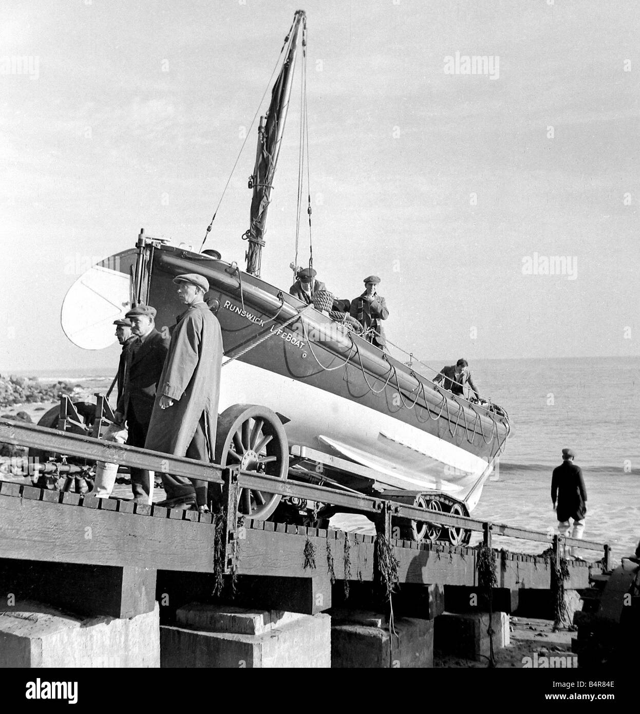 Lifeboat men Black and White Stock Photos & Images - Alamy