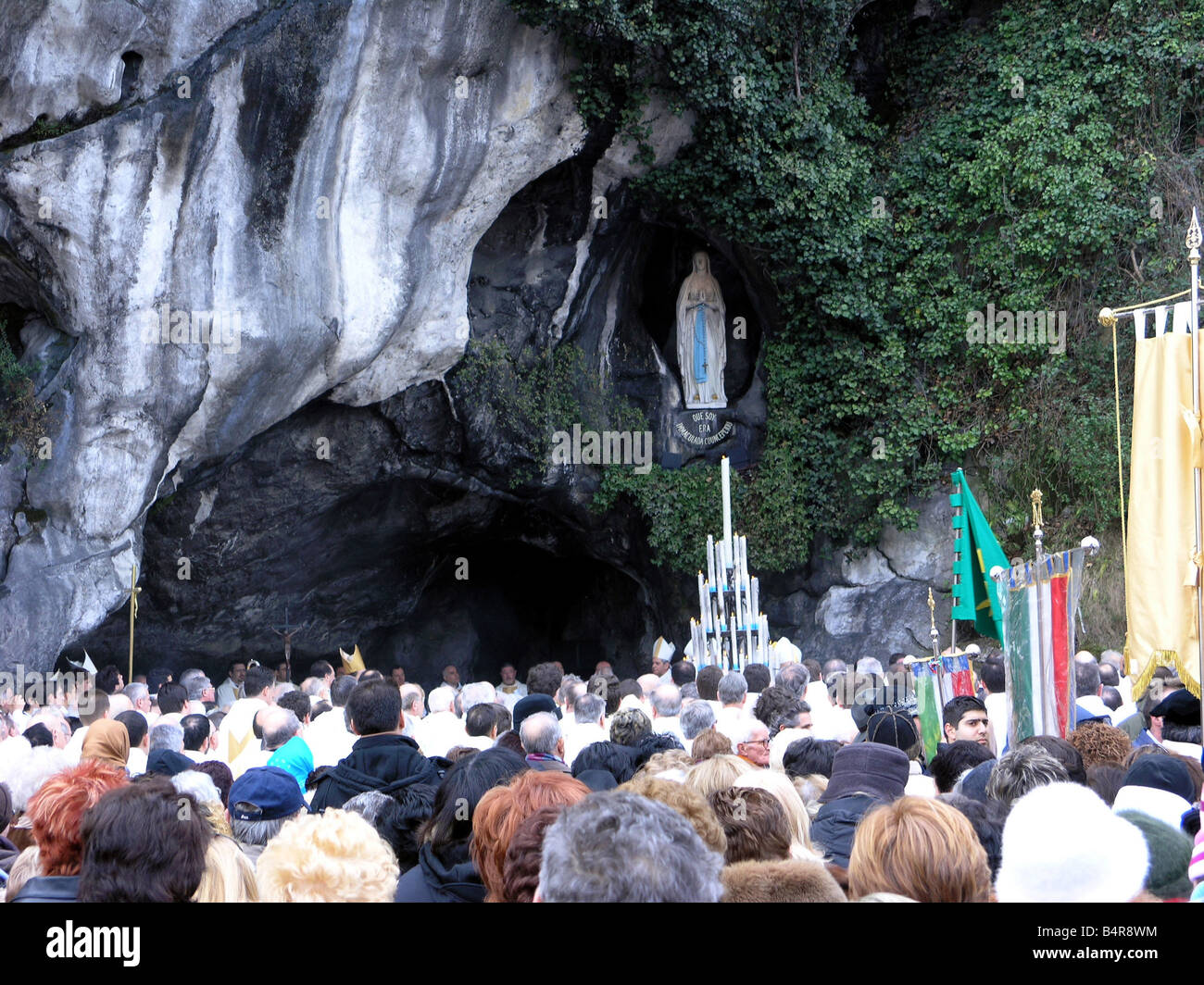 Apparition Of Mary In Lourdes Statue High Resolution Stock Photography ...