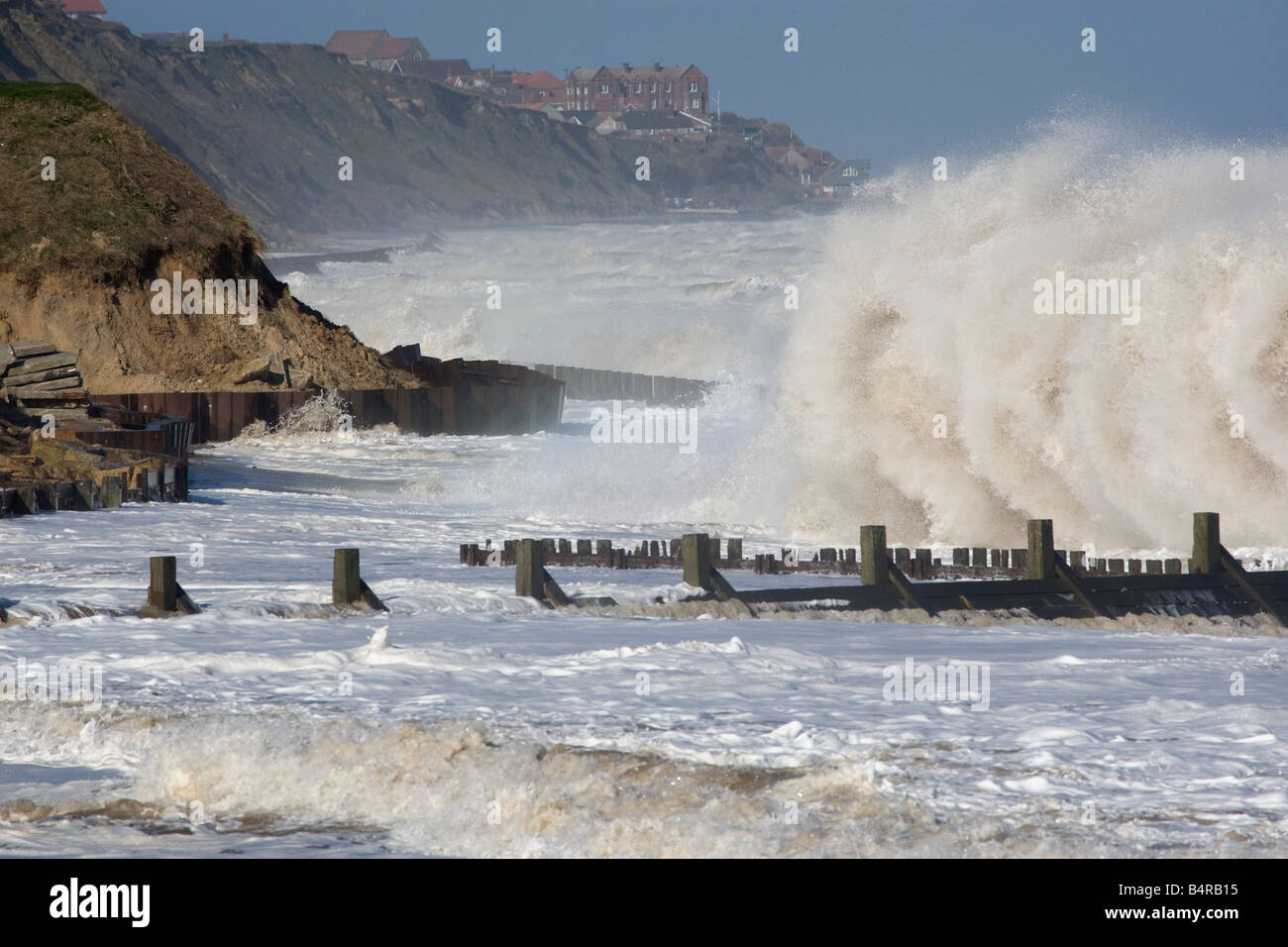 Spring high tides Walcott Norfolk Stock Photo - Alamy