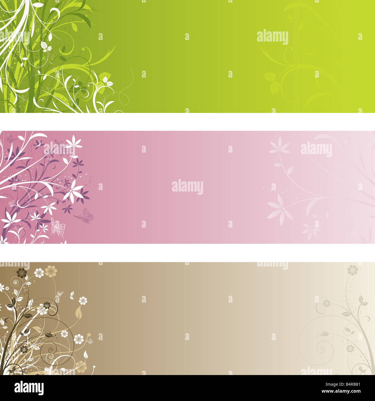 Various different designed floral panels Stock Photo - Alamy
