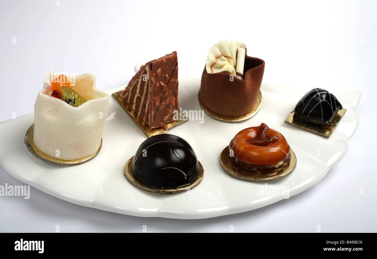 Plate of petit fours cakes hi-res stock photography and images - Alamy
