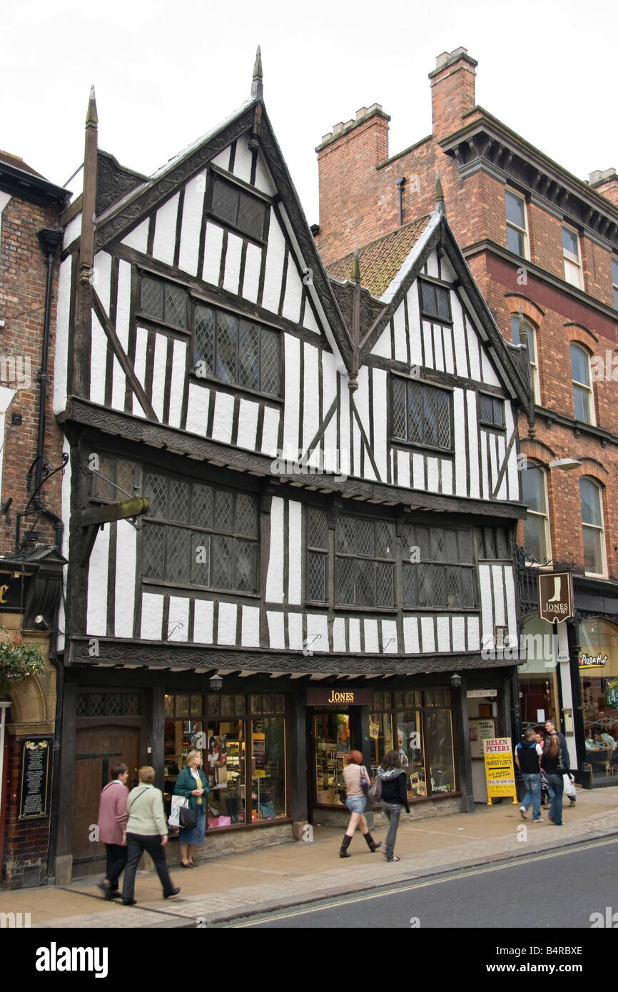 An old tudor building in york sags Stock Photo - Alamy