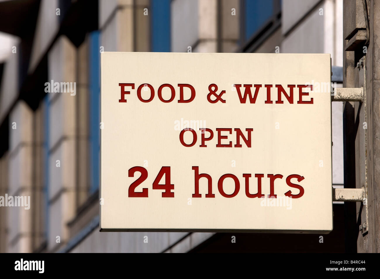 Food and Wine Shop Sign Stock Photo - Alamy