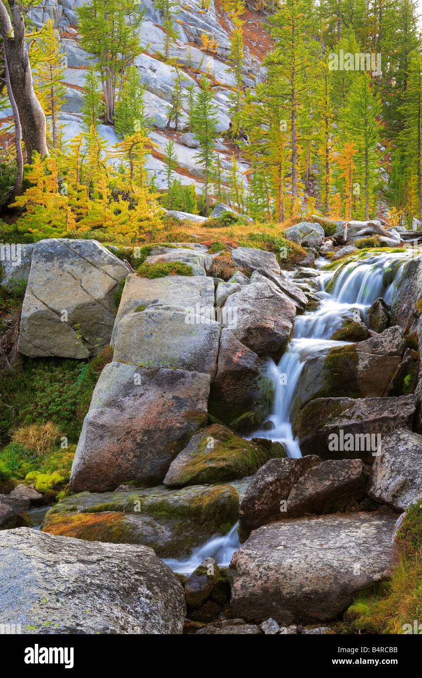 Small waterfall between Perfection and Leprechaun lakes in the ...