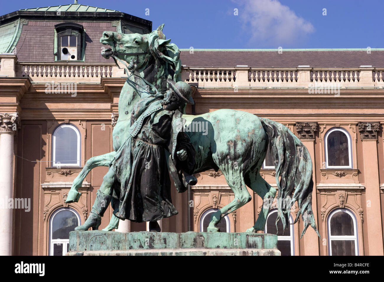 Statues within the castle enclosure of Buda Castle (Budavar) in ...