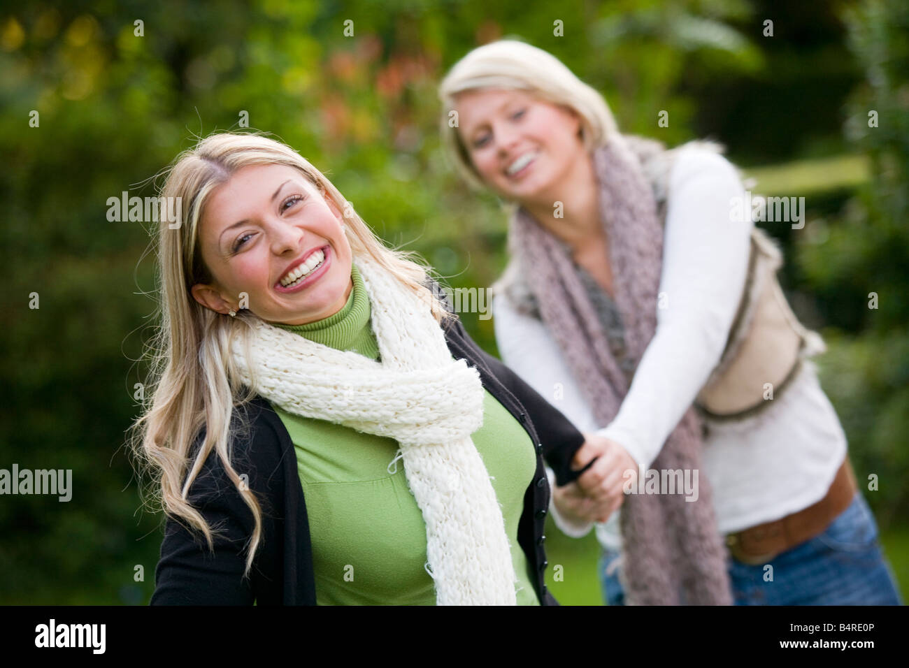 Two girls having fun Stock Photo - Alamy