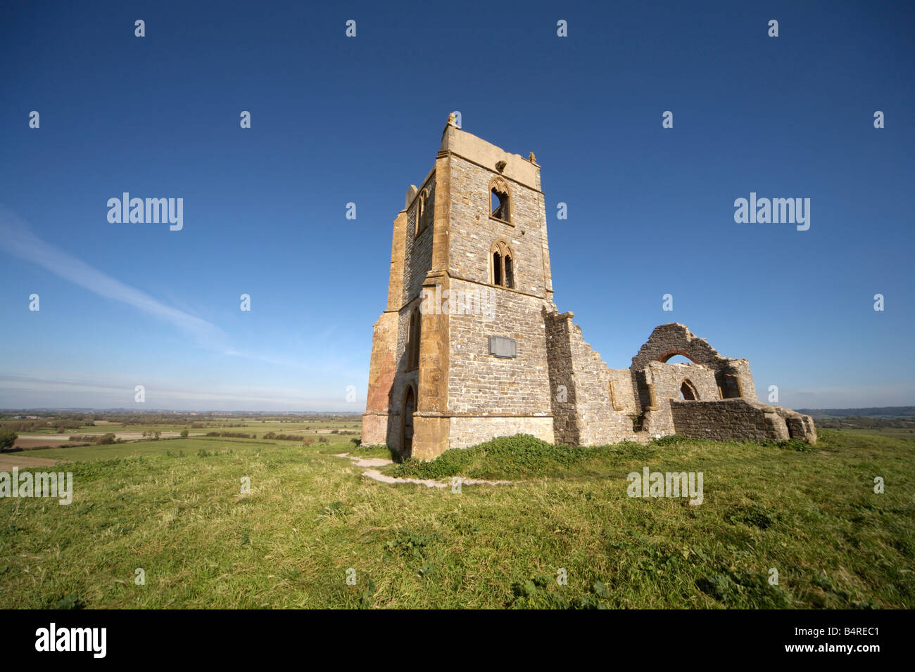Burrow Mump in Somerset Stock Photo - Alamy