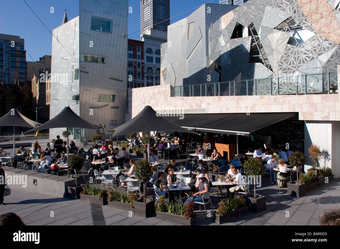 Federation Square Melbourne Australia Stock Photo - Alamy