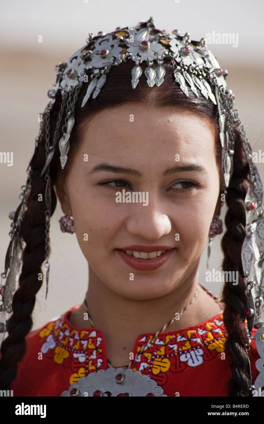 Girl turkmen national dress hi-res stock photography and images - Alamy